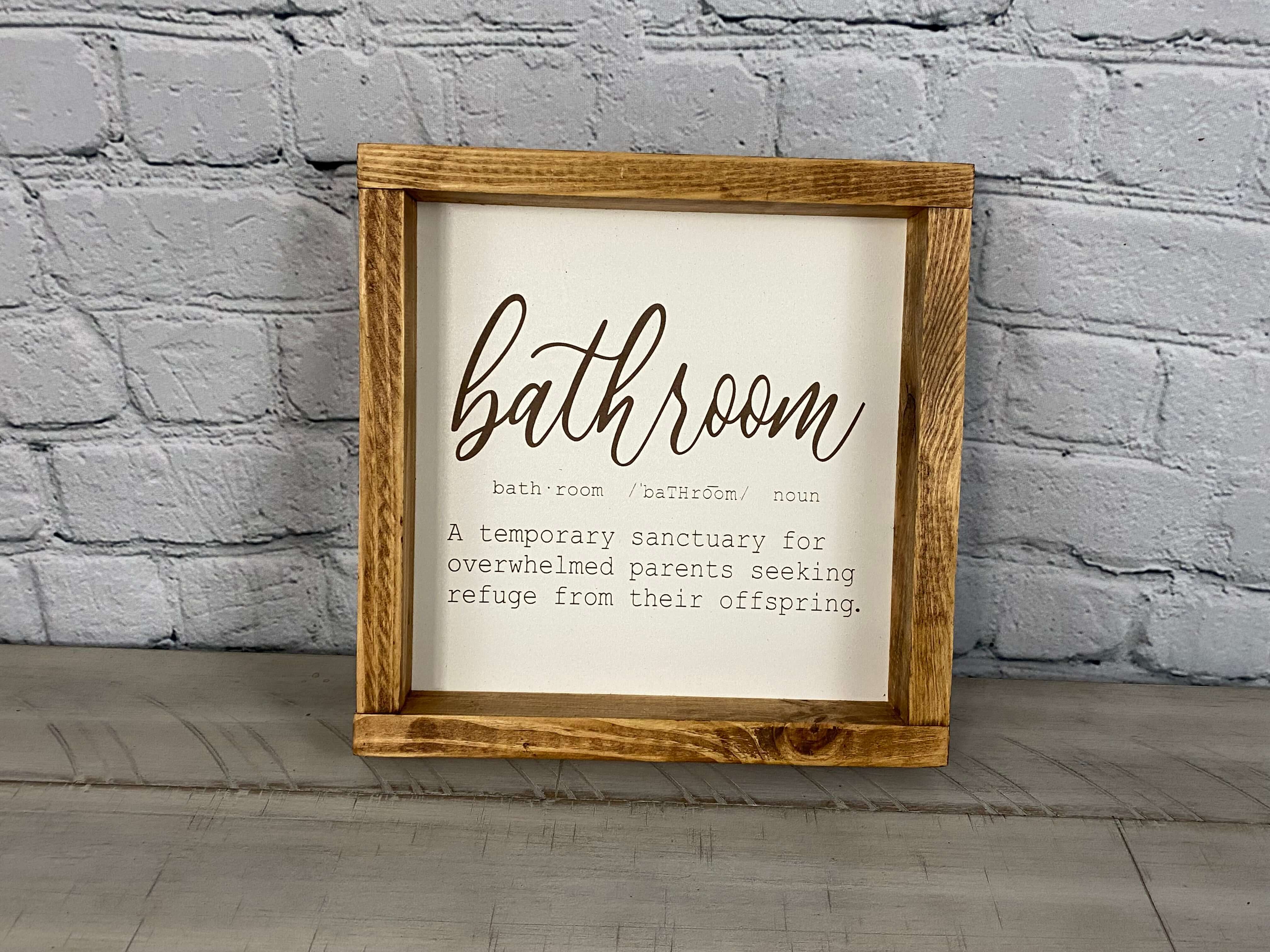 Bathroom Definition Sign - Farmhouse Decor - Funny Decor Sign – The ...
